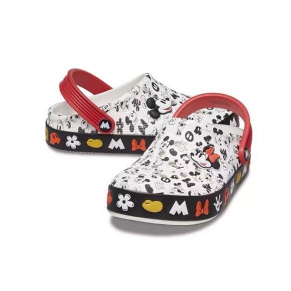 CROCS | Shoes | Crocs White Black Red Mickey Mouse Off Court Clog ...